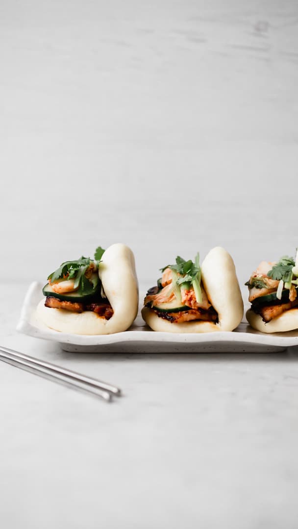 Spicy Korean Pork Belly Bao Bun - Studio Baked